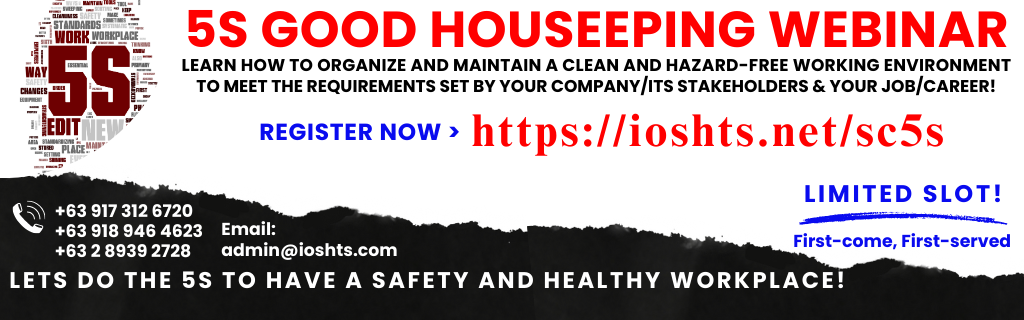 Enroll in Seminar 5S Good Housekeeping Webinar Online by IOSH Training ...