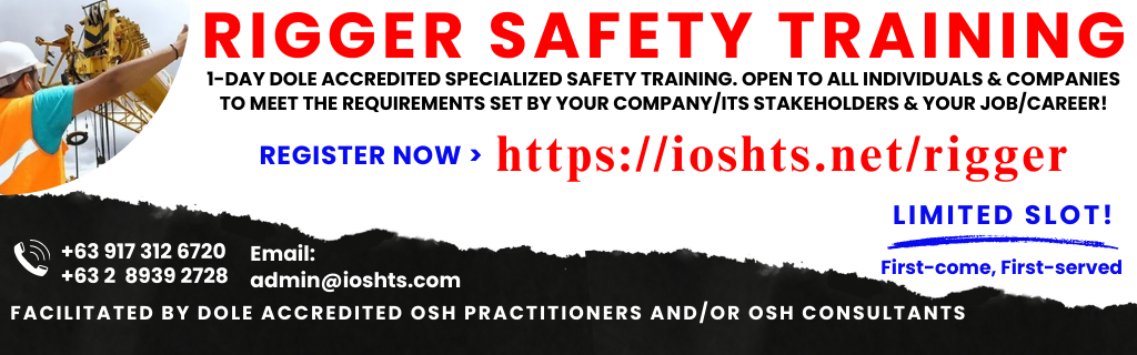 Enroll in Rigger Safety Training for safe rigging operations DOLE ...